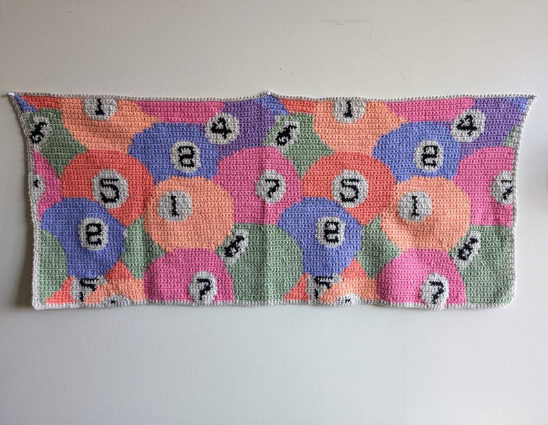 Lucky D8 Pool Ball Crochet Tapestry Pattern - Etsy