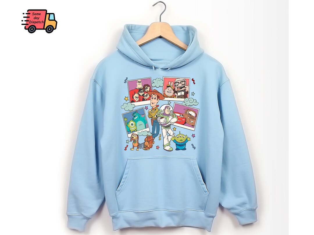Toy Story Pixar Characters Hoodie, Monster Inc Hood, Disneyland Pixar ...
