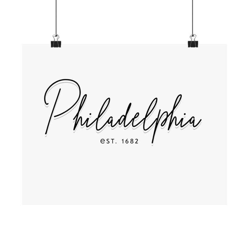 Philadelphia Matte Horizontal Posters, Philly Poster - Etsy