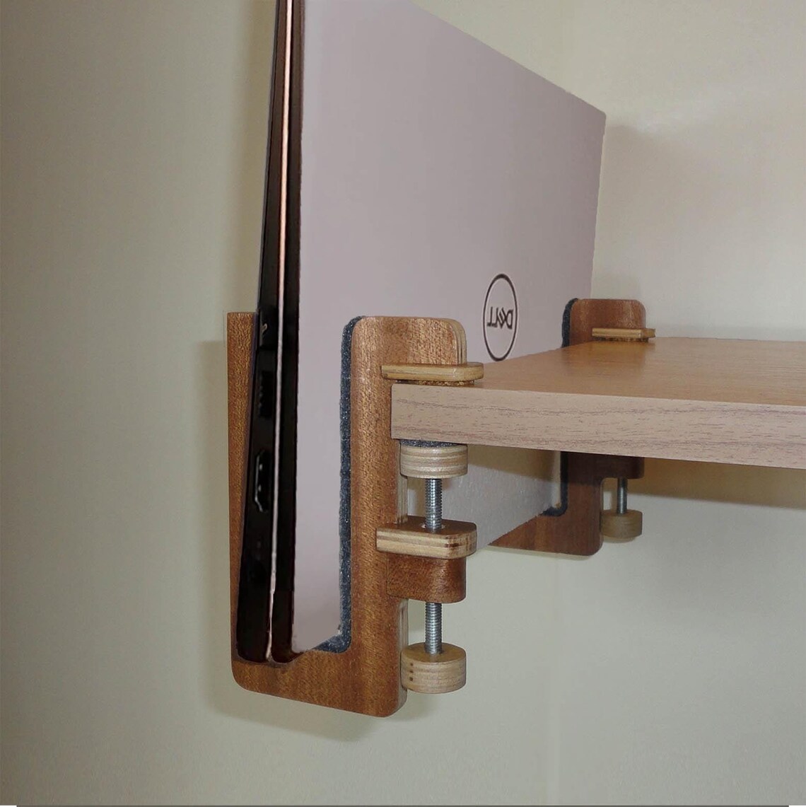 Vertical Laptop Hanger to Hang Laptop on Desk or Shelf Side, Laptop ...
