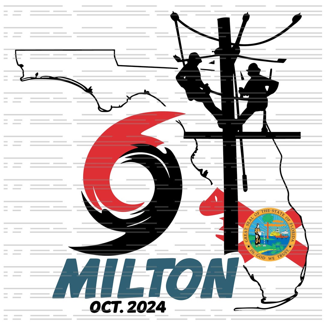 Florida Tropical Storm SVG Eps Dxf, October 2024, Clearwater, I ...
