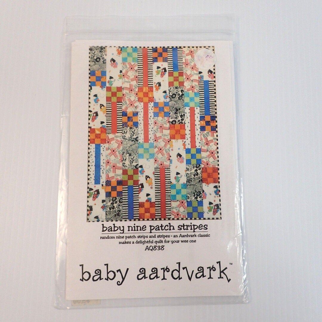 Baby Aardvark Quilt Pattern: Nine Patches & Stripes (36" X 49") - Etsy