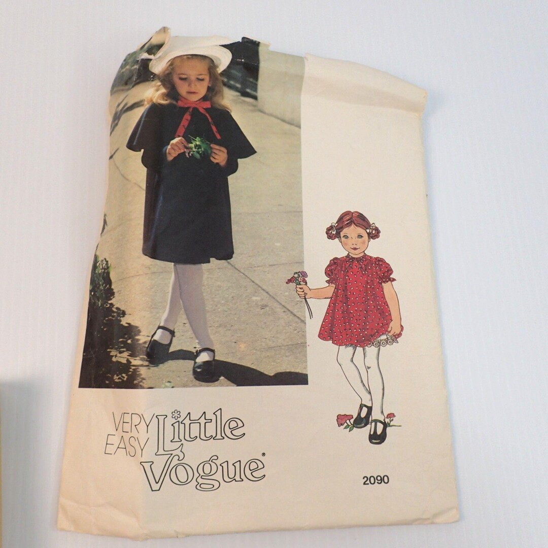 Vintage Very Easy Little Vogue Pattern 2090 Children's Dress, Slip ...