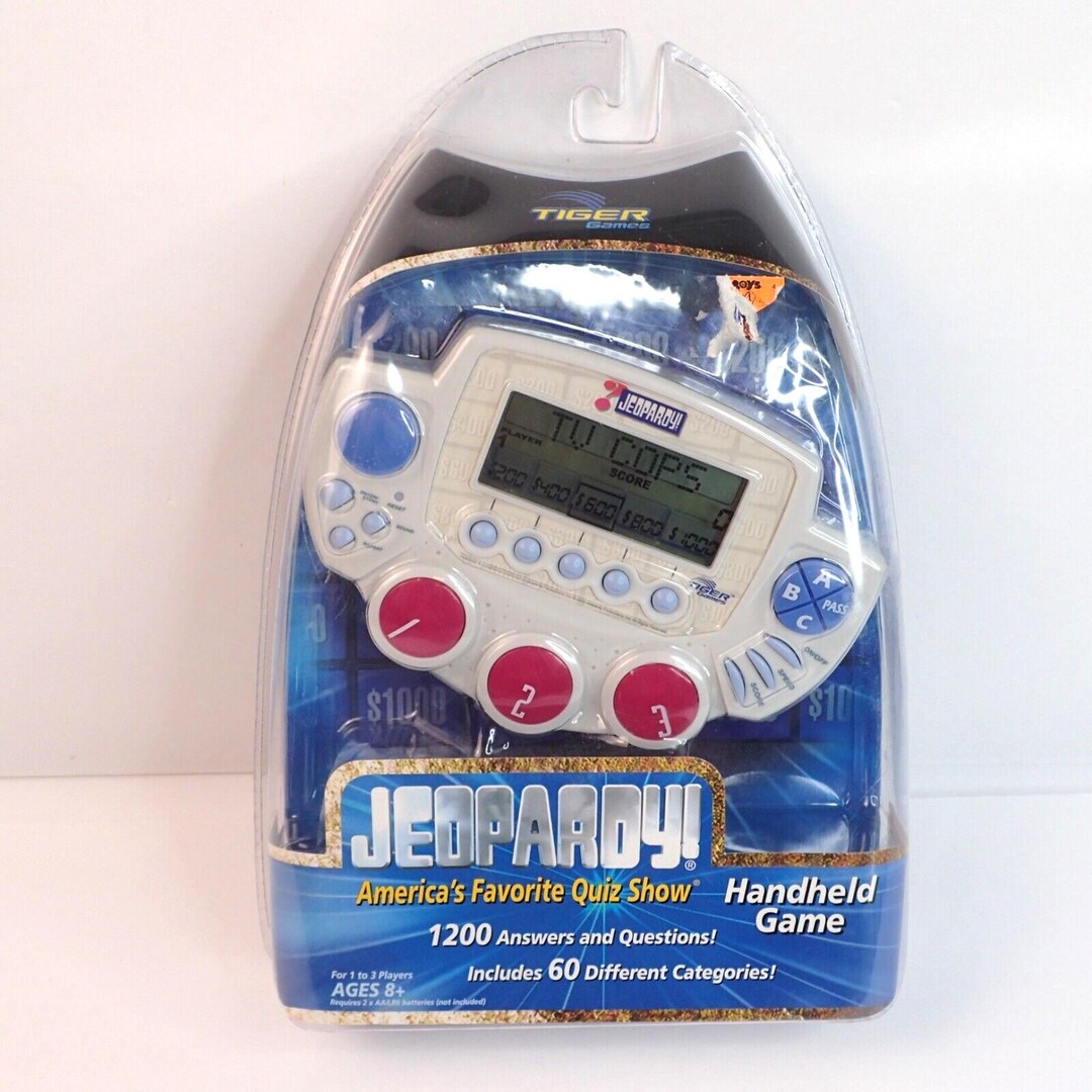 Vintage Tiger Games Jeopardy! Electronic Handheld LCD Game Hasbro 2002 ...