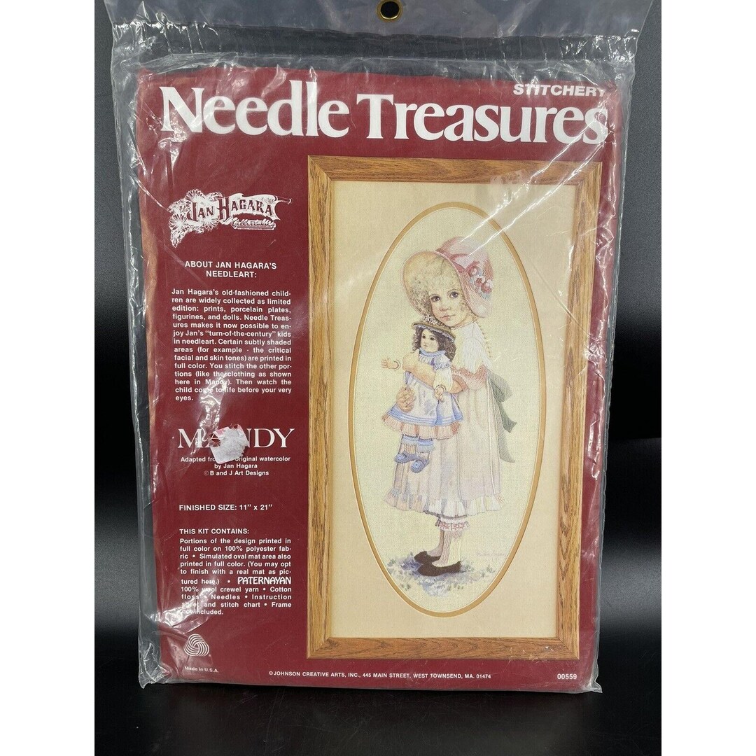 Needle Treasures Jan Hagara Mandy Girl Needlepoint Counted Cross Stitch ...