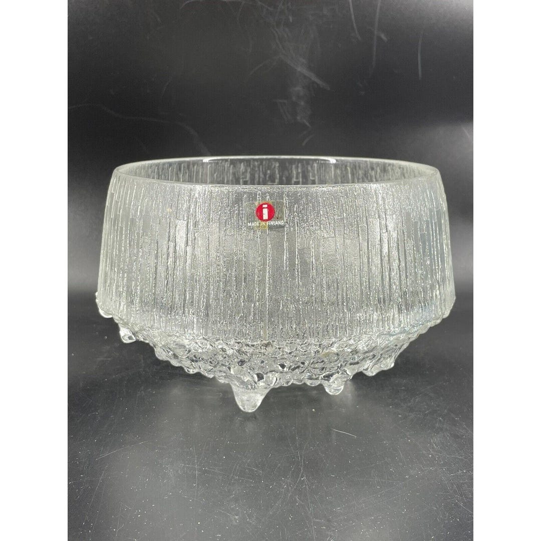 Iittala ULTIMA THULE Glass 3-toed Footed Bowl 7" Vintage - Etsy