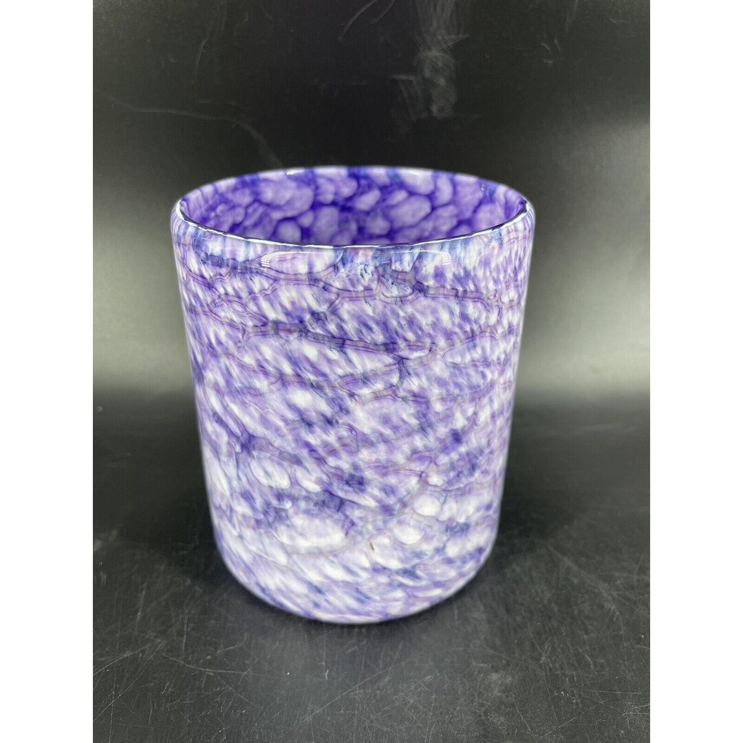 Vitrix Hot Glass Studios Purple Lilac Candle Votive Vase Thomas Kelly ...