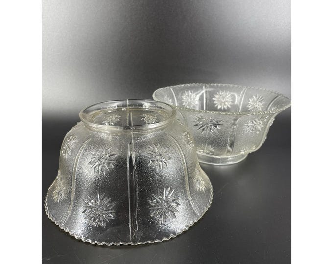Antique Victorian Glass Gas Kerosene Oil Lamp Shade Raised Stars Set 2 ...