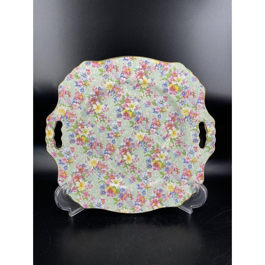 Royal Winton Marion Floral Chintz Square Serving Dish Plate Platter Handles - Etsy