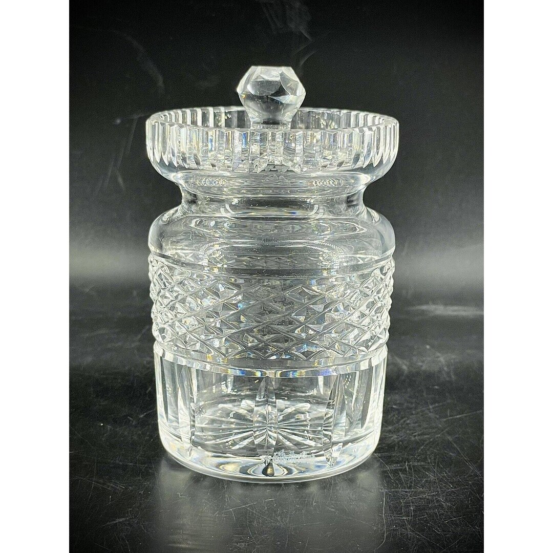 Vintage Waterford Crystal Castlemaine Honey Jam Jelly Pot Sugar Jar W ...