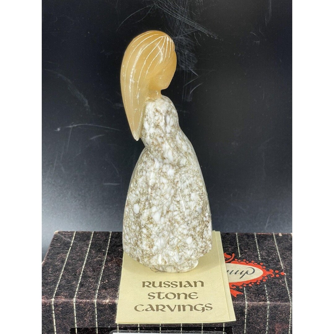 Vintage USSR Russian Carved Marble Stone Cinderella Girl Lady W/box - Etsy