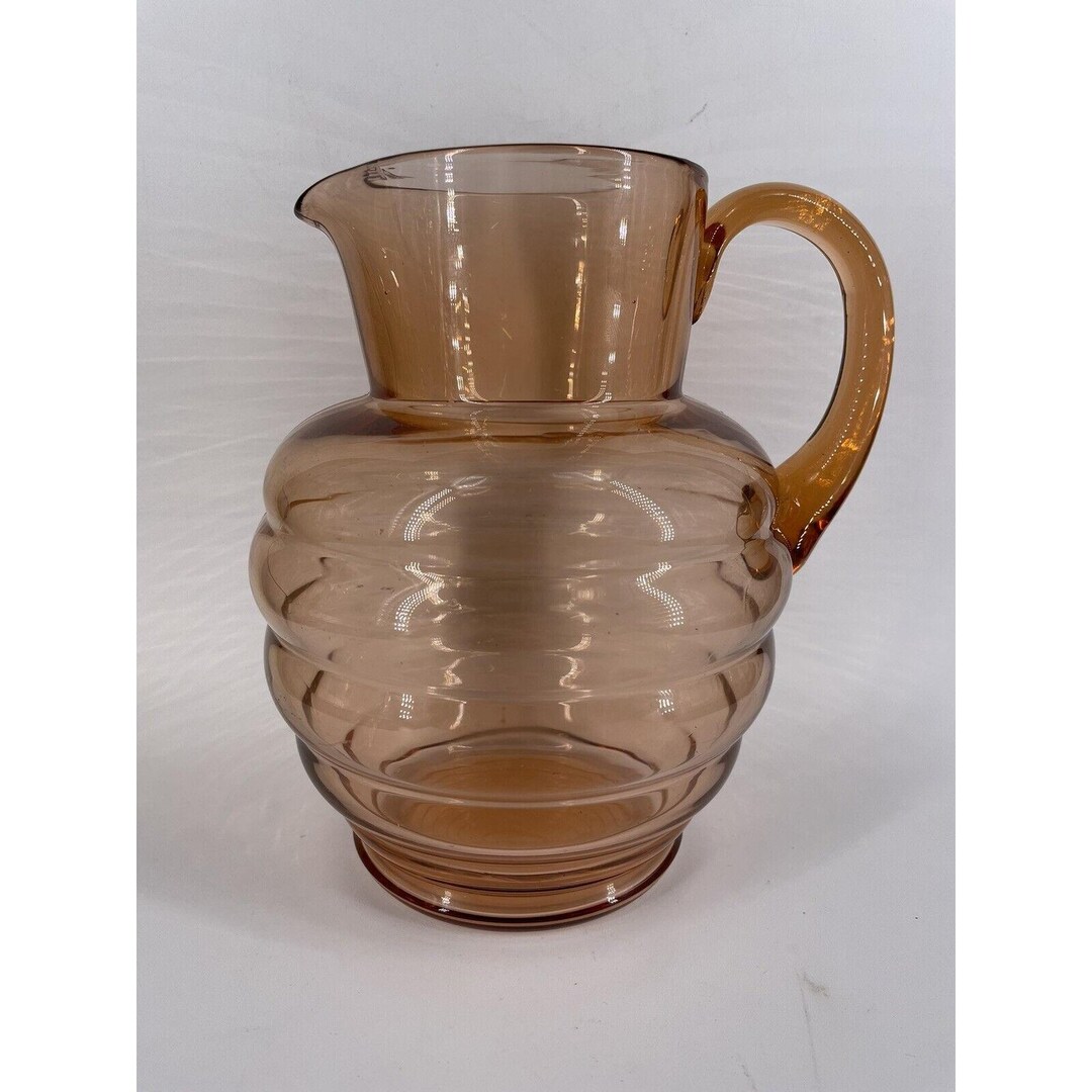VTG 1940s Dunbar Glass “ARAMIS” Beehive Pink Drink Pitcher - Etsy