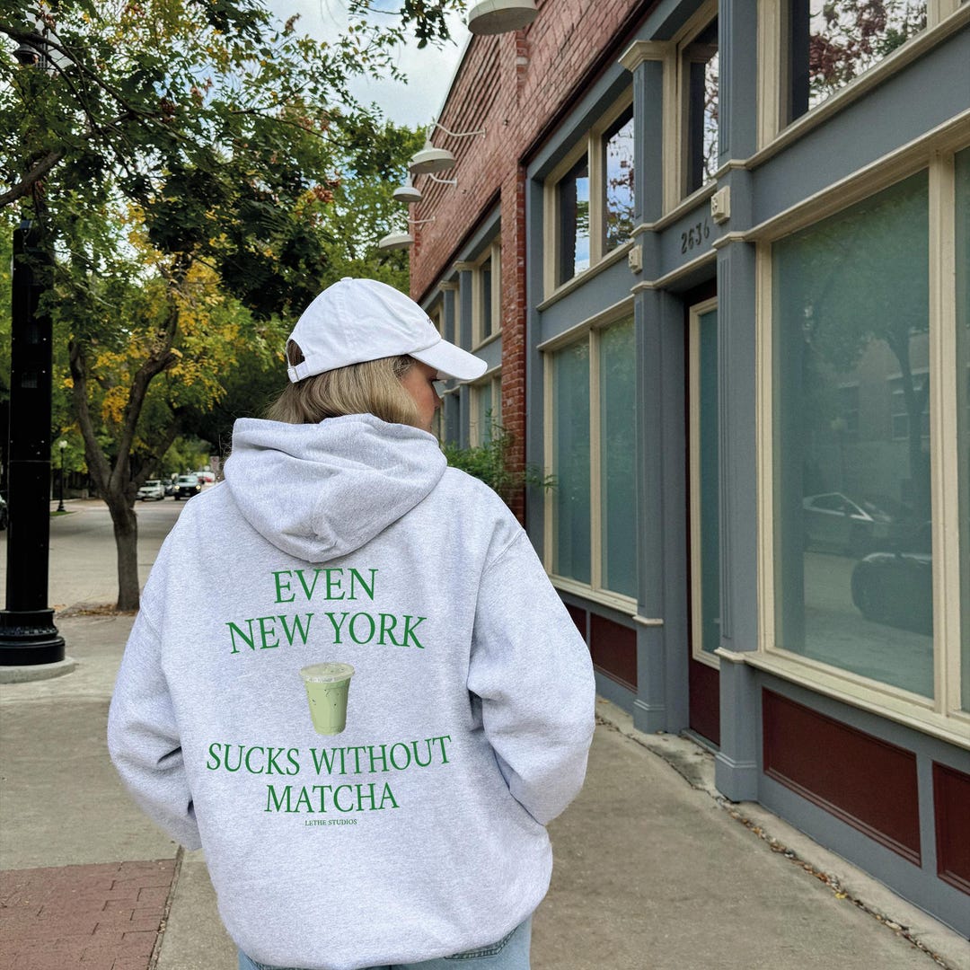 Matcha Hoodie, Aesthetic Cozy Hoodie - Etsy