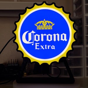 Corona Extra Bottle Cap LED Lightbox - Bar and Party Decor - Etsy