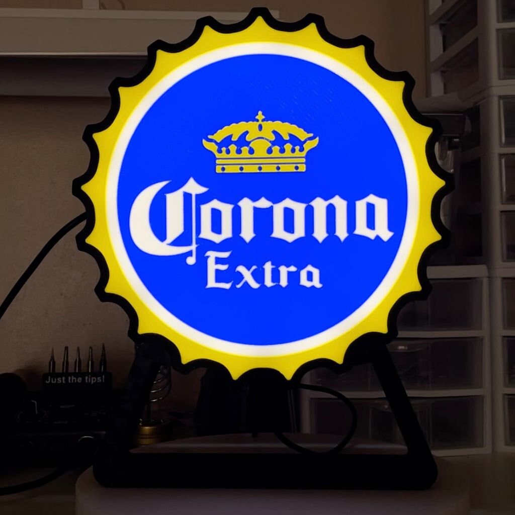 Corona Extra Bottle Cap LED Lightbox Bar and Party Decor - Etsy