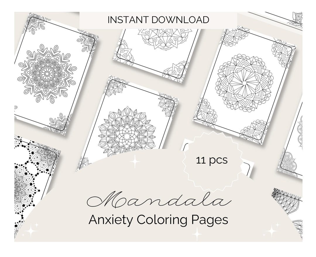 11 Printable Mandala Coloring Pages for Creative Stress Relief - Etsy