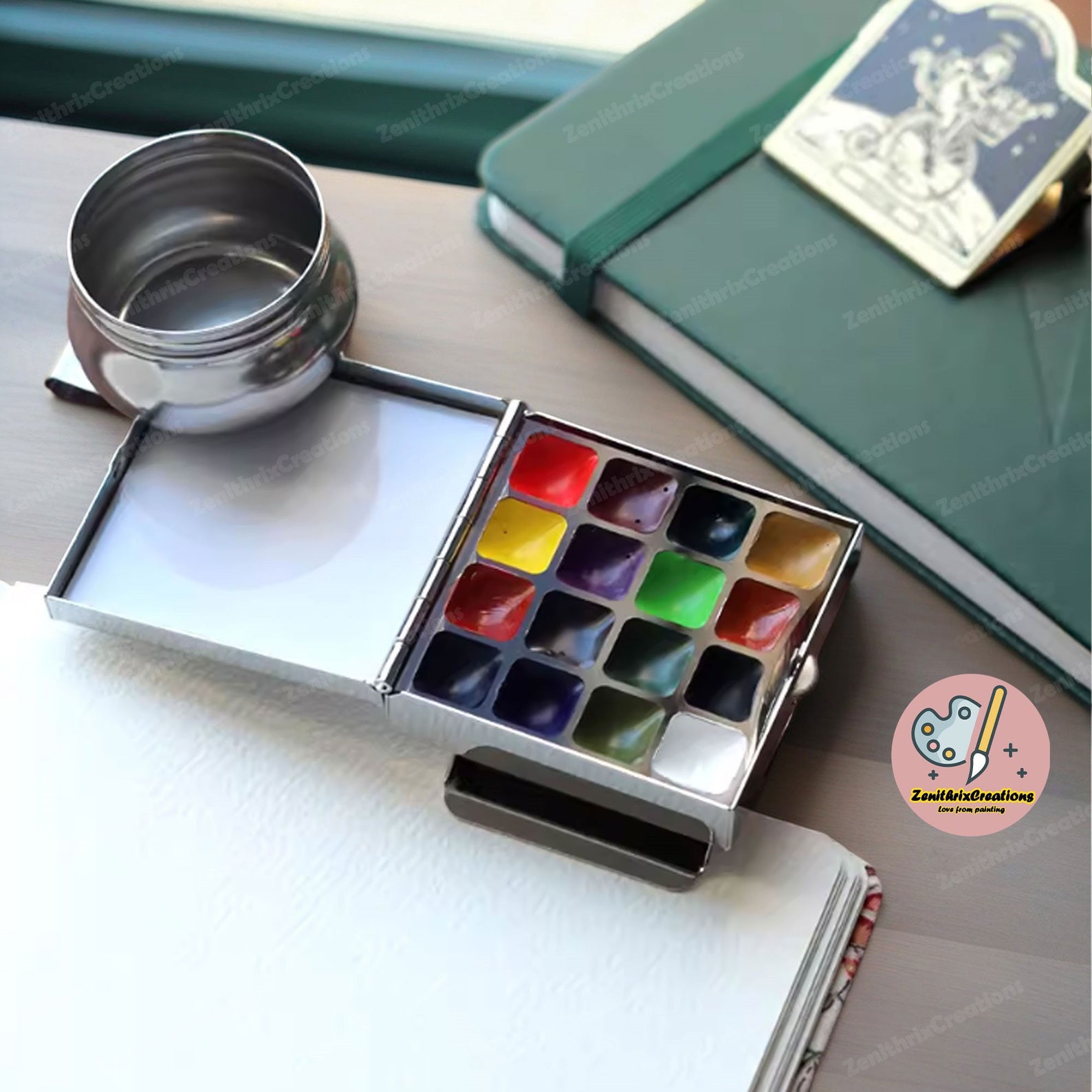 Metel Portable Paint Palette, Travel Watercolour Set, Watercolor ...