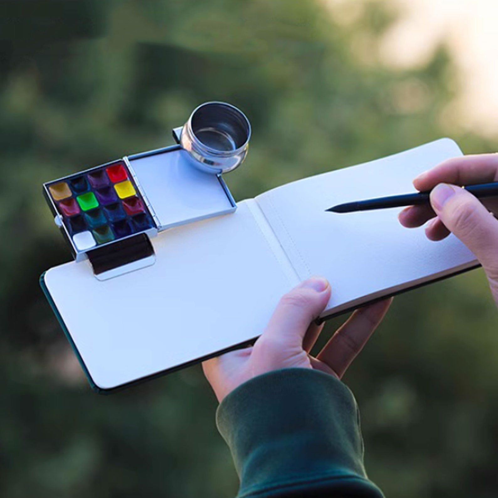 Metel Portable Paint Palette, Travel Watercolour Set, Watercolor ...