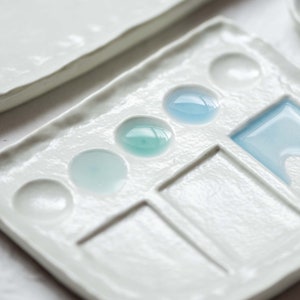 Custom Ceramic Watercolor Palette Kit Set, Ceramic Artists Palette ...