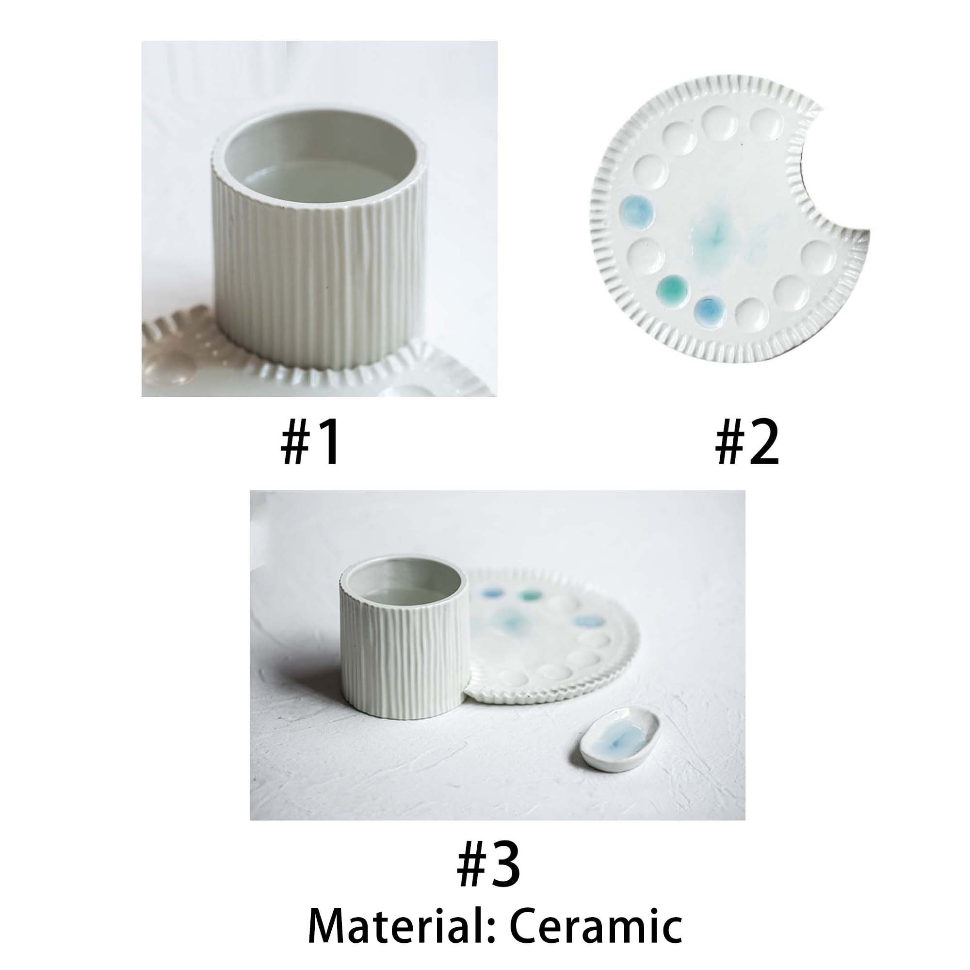 Custom Ceramic Watercolor Palette Kit, Ceramic Artists Palette, Gifts ...
