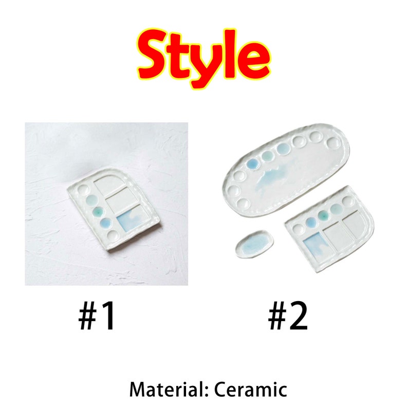 Custom Ceramic Watercolor Palette Kit Set, Ceramic Artists Palette ...