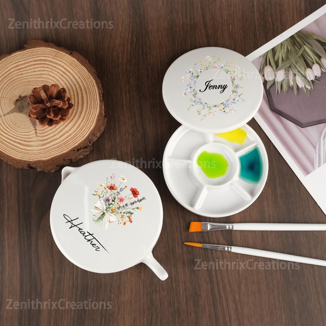 Personalized Palette, Custom Painting Set, Watercolor Palette, Brush ...
