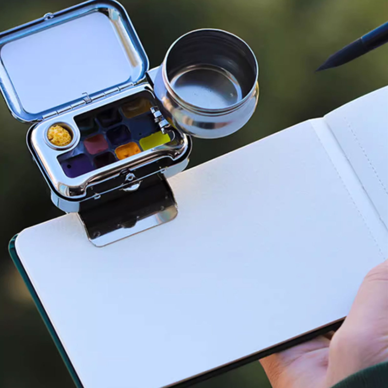 Metel Portable Paint Palette, Travel Watercolour Set, Watercolor ...