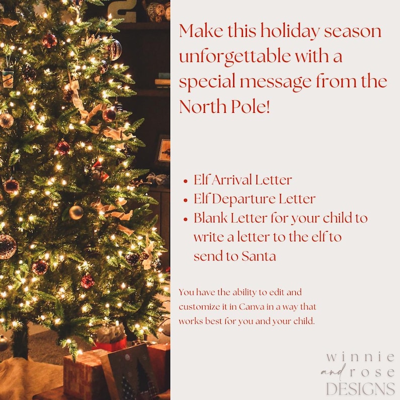 Elf Arrival and Departure Letter Christmas Activity First Time Elf ...