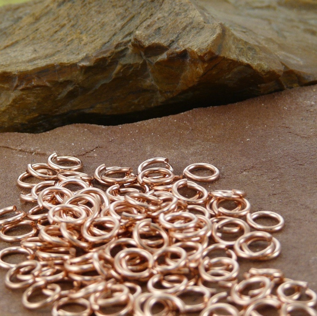 Copper Jump Rings, Copper Findings 75 14g 5.5mm ID Genuine Copper Jump ...