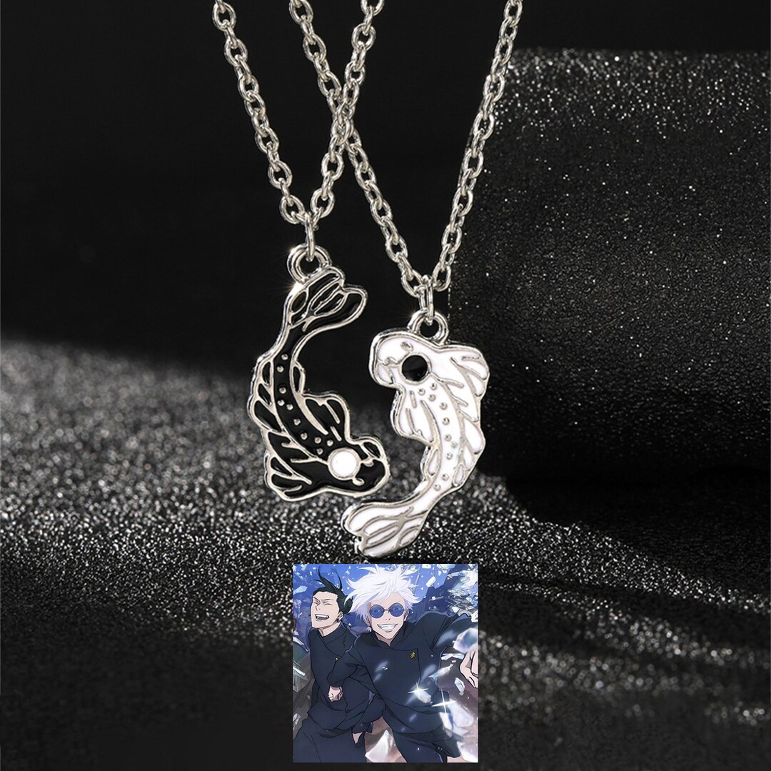 Jujutsu Kaisen Gojo and Geto Matching Couple Necklace, Satoru Gojo ...