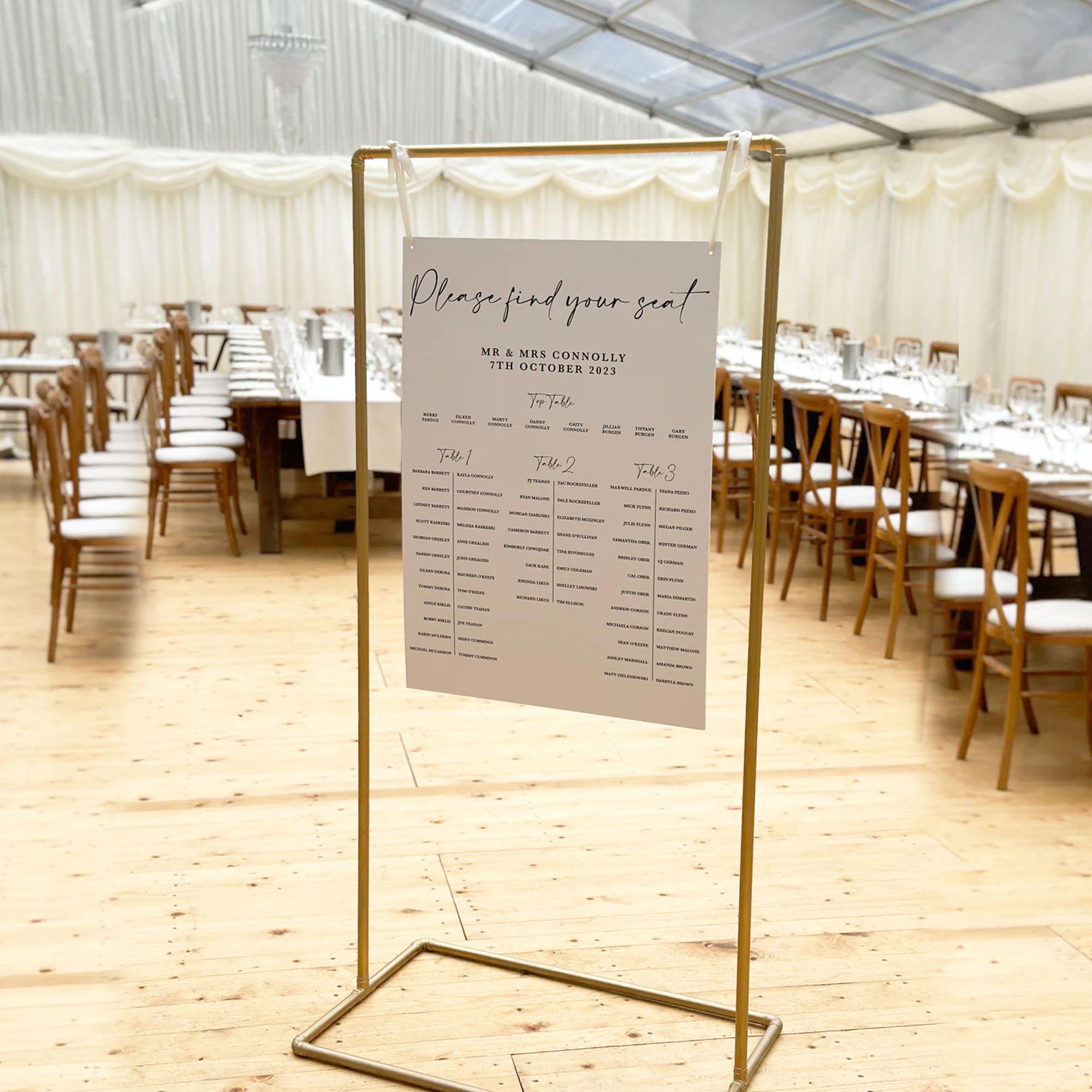 Acrylic Wedding Seating Chart Sign | Large Table Seating Chart | Find ...