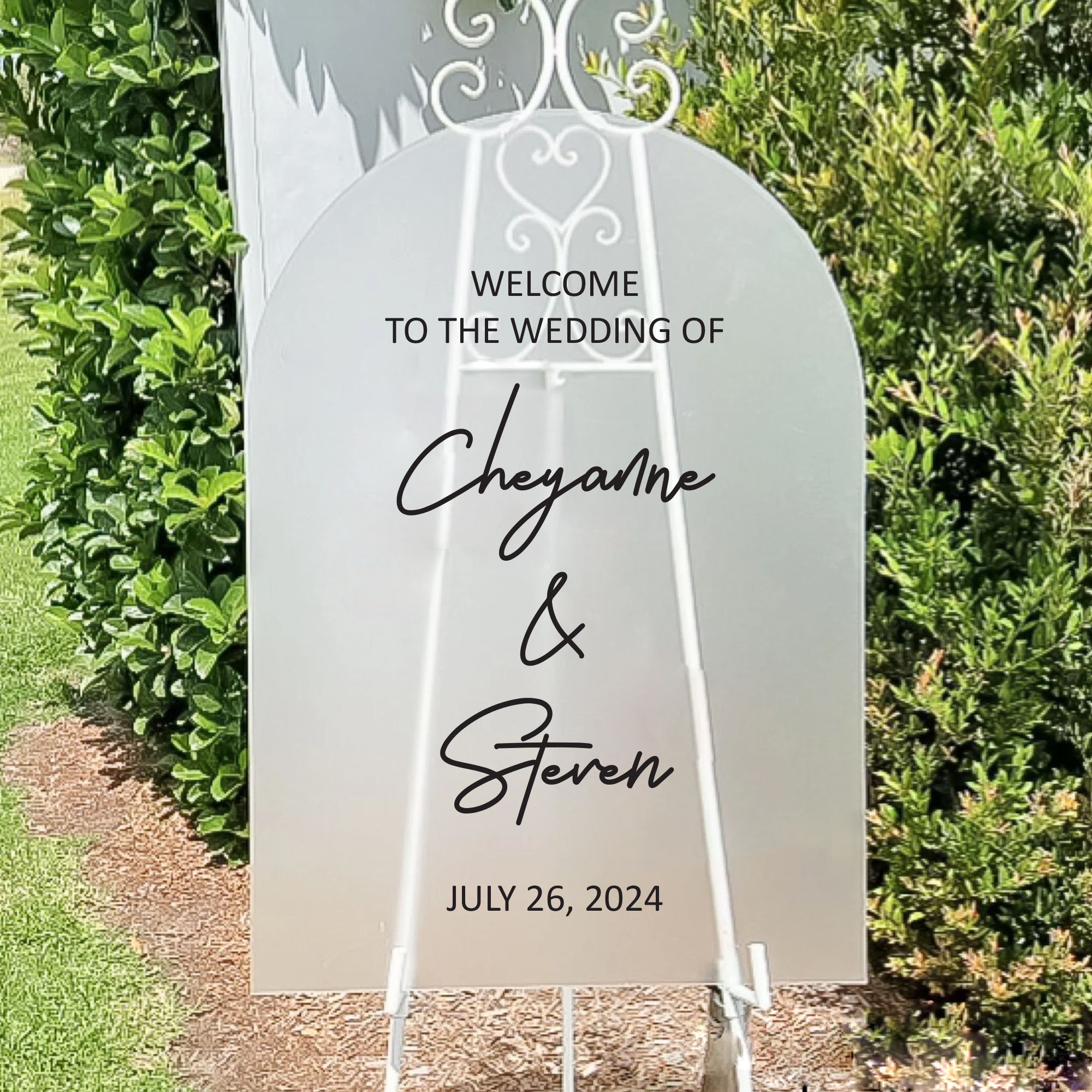 Arch Wedding Sign, Acrylic Wedding Welcome Sign, Custom Wedding Signage ...
