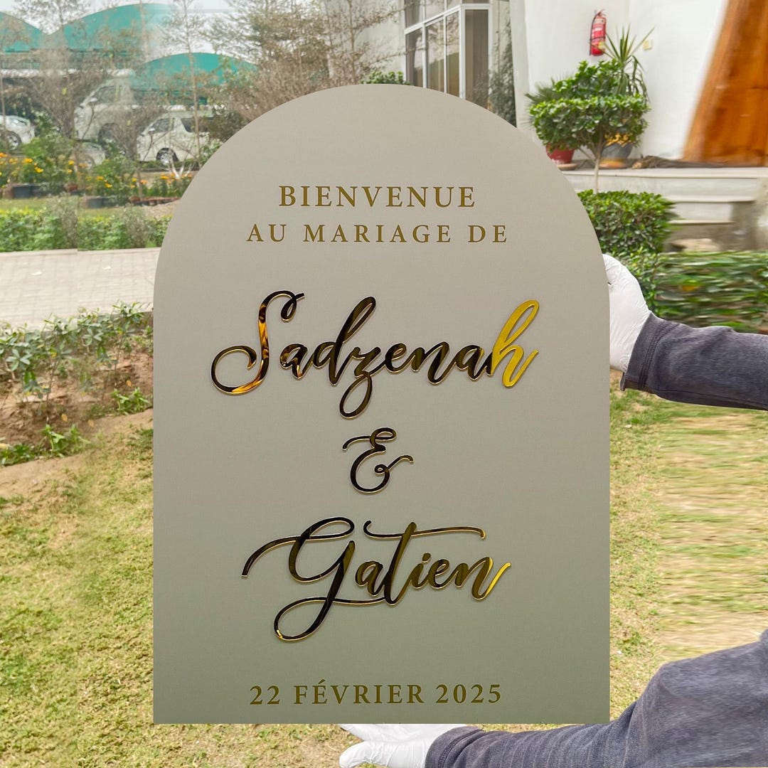 Custom Arch Wedding Sign, Acrylic Wedding Welcome Sign, Custom Wedding ...