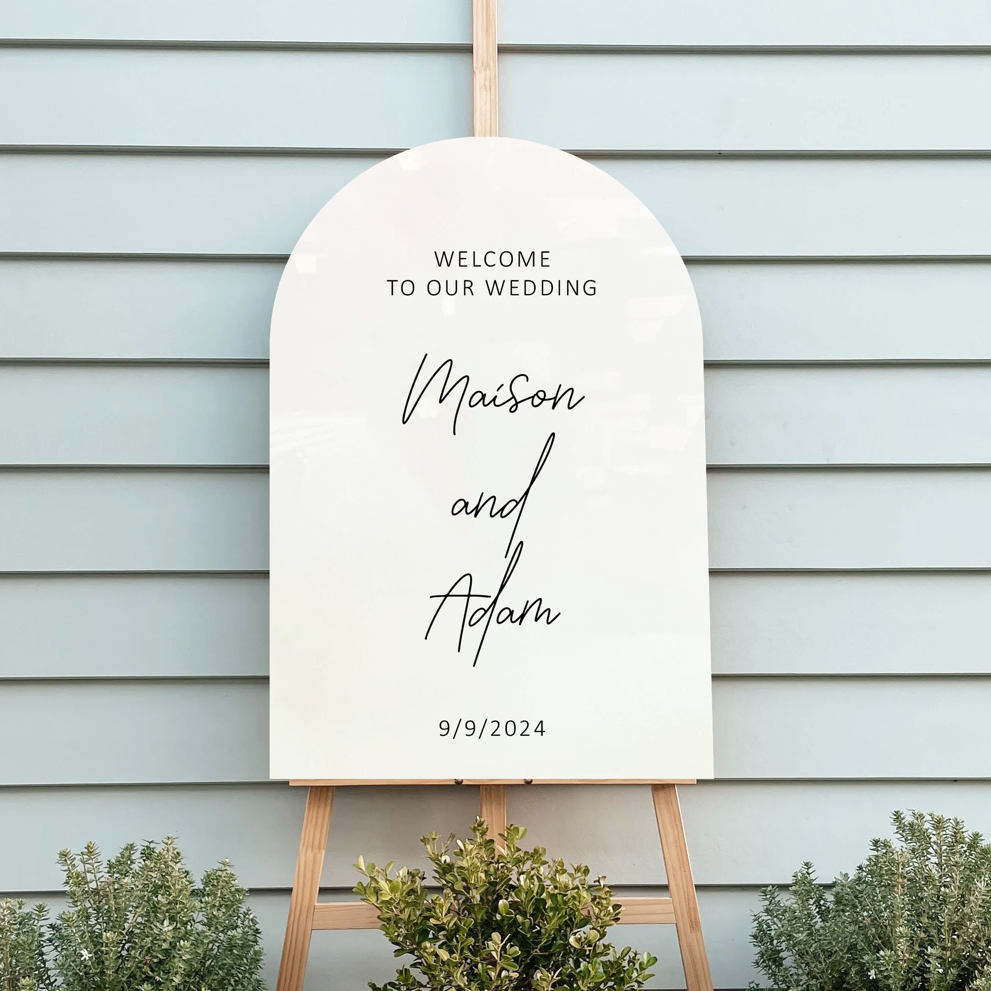 Arch Wedding Sign, Acrylic Wedding Welcome Sign, Custom Wedding Signage ...