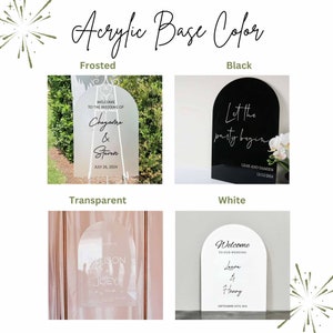 Arch Wedding Sign, Acrylic Wedding Welcome Sign, Custom Wedding Signage ...