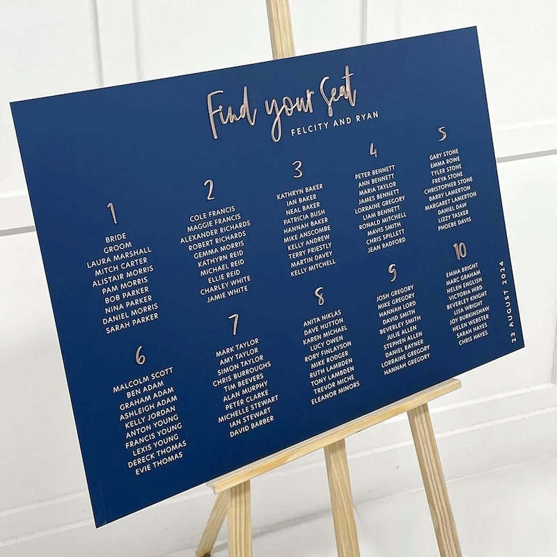 Wedding Seating Chart Sign - Etsy
