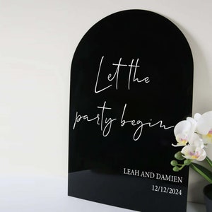 Arch Wedding Sign, Acrylic Wedding Welcome Sign, Custom Wedding Signage ...