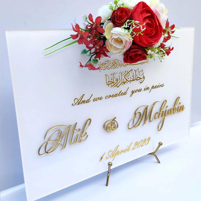 Custom 3D Wedding Sign, Acrylic Brushes Back Welcome Sign, Custom ...