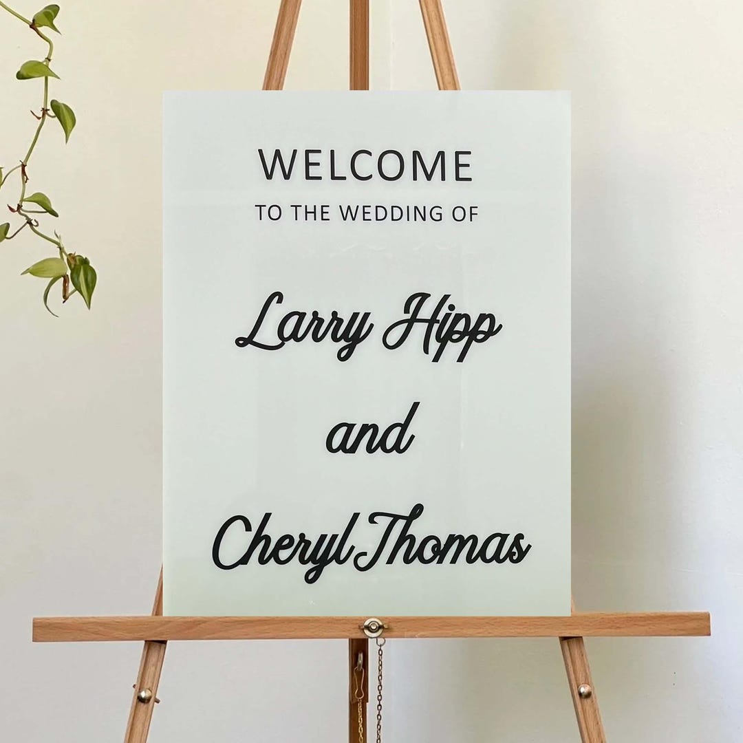 Custom Wedding Welcome Acrylic Sign | Wedding Welcome Sign | 3D Acrylic ...