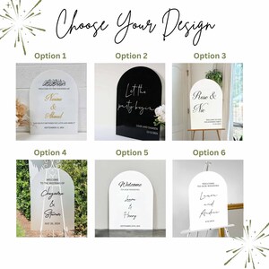 Arch Wedding Sign, Acrylic Wedding Welcome Sign, Custom Wedding Signage ...