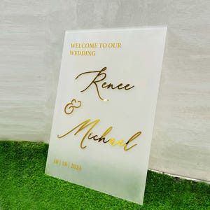 Custom 3D Engagement Sign, Welcome to Our Wedding Acrylic Welcome Sign ...