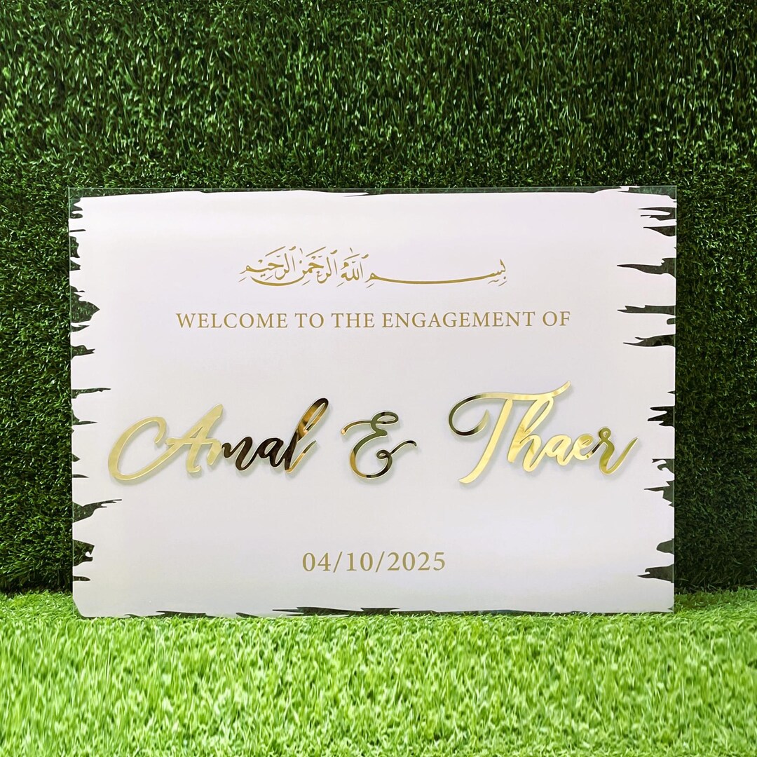 Custom Acrylic Brushes Back Welcome Sign, 3D Wedding Sign, Custom ...