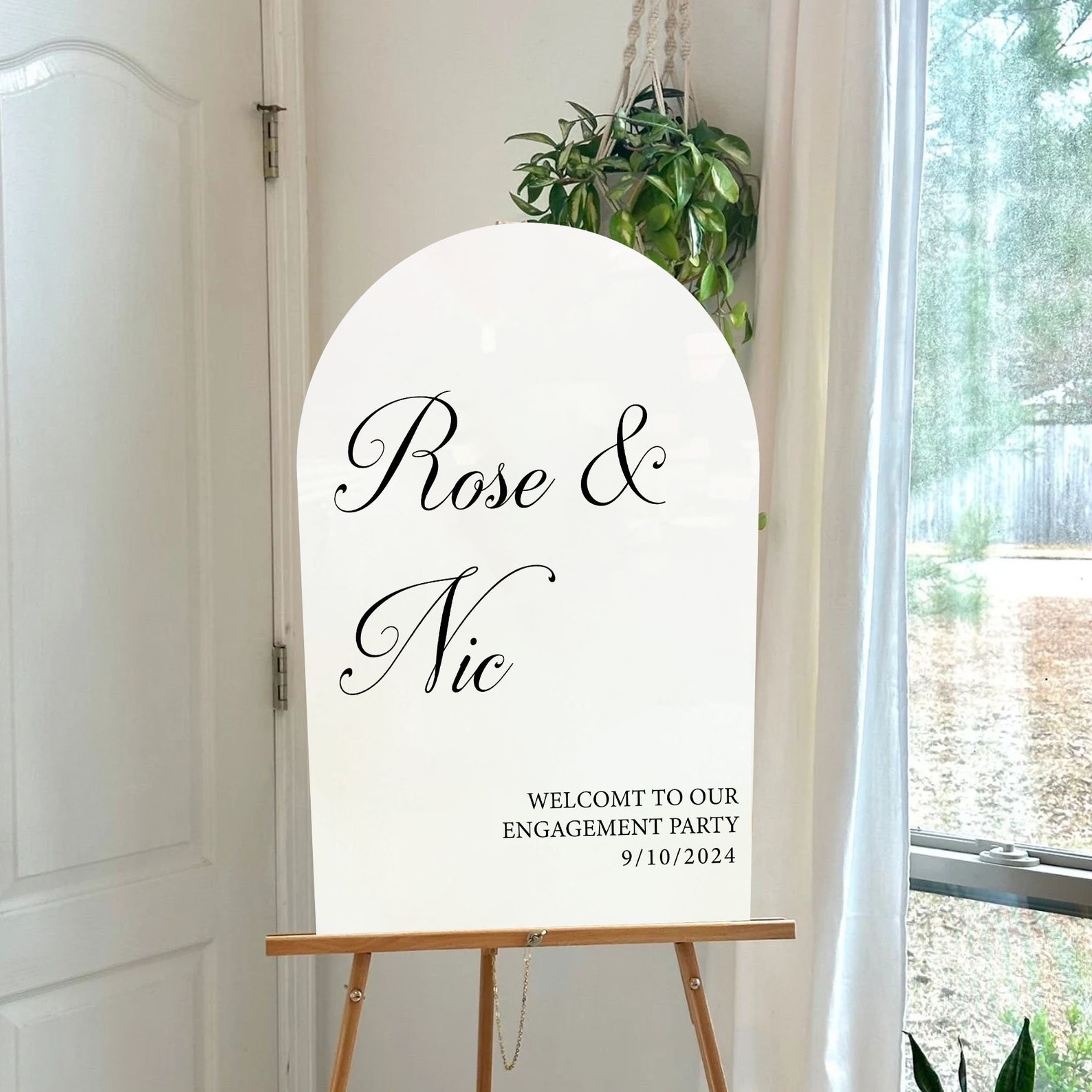 Arch Wedding Sign, Acrylic Wedding Welcome Sign, Custom Wedding Signage ...