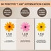 60 Positive Affirmation Cards Printable, Daily I AM Affirmations for ...