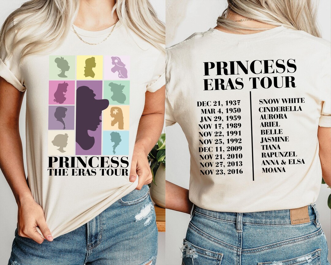 Disney Princess Era T-shirt, Disney Princesses Shirt, Disneyland Family Vacation Tee, Disney ...