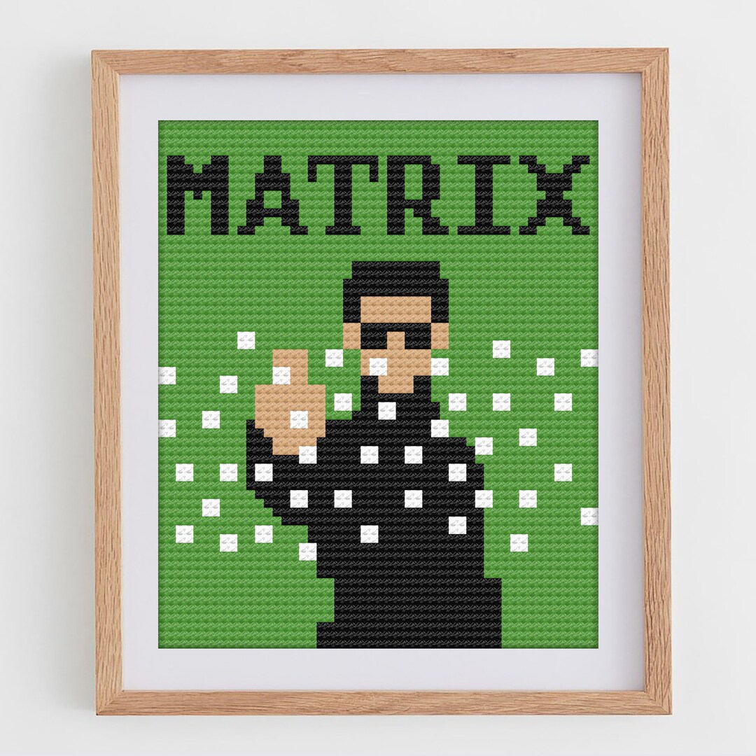 Cross Stitch Pattern of the Protagonist of the Movie the Matrix, Neo - Etsy