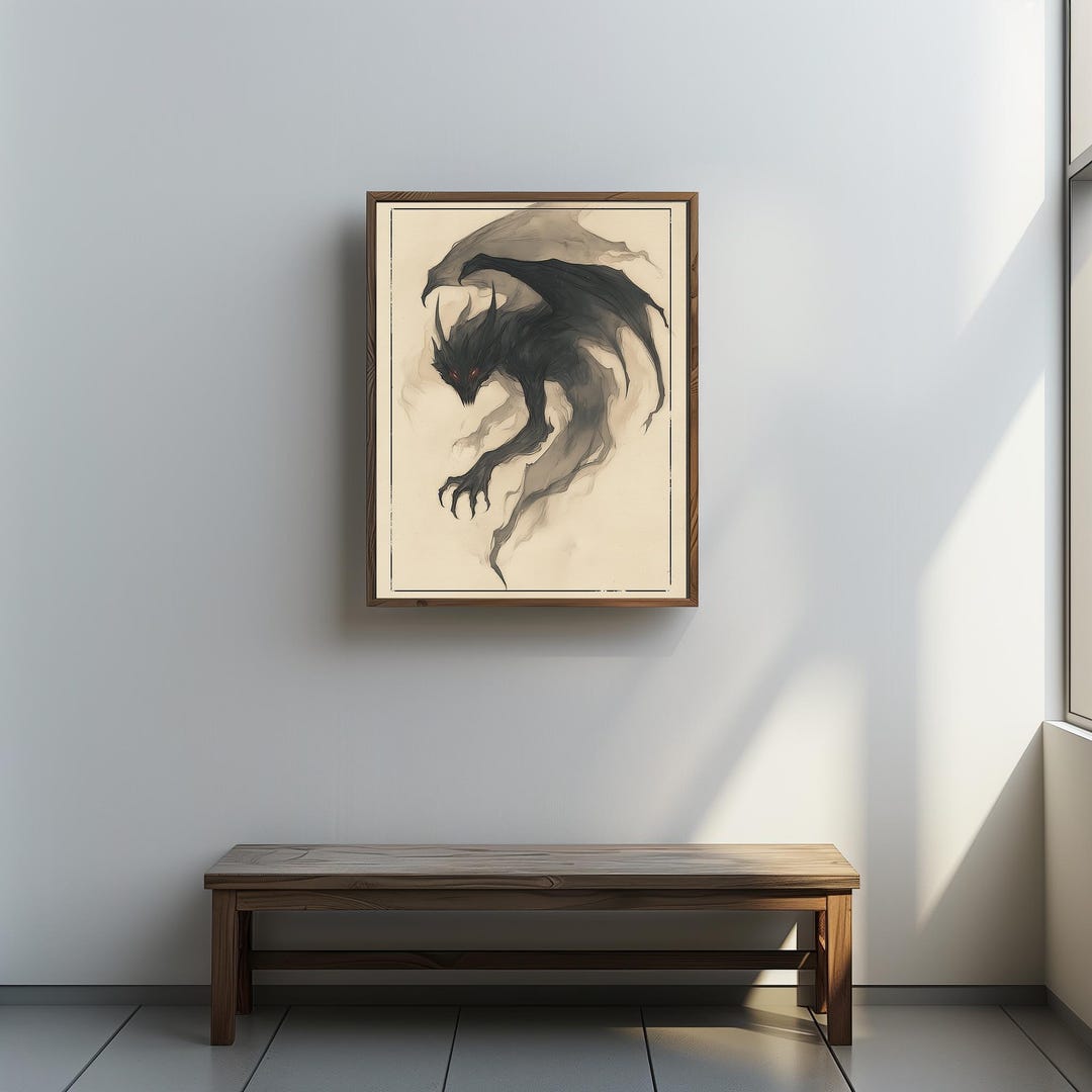 ACOTAR Bryaxis Monster Art Print: Night Court Library Art (digital ...