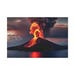 Island Volcano Eruption Matte Canvas Wall Art - Etsy