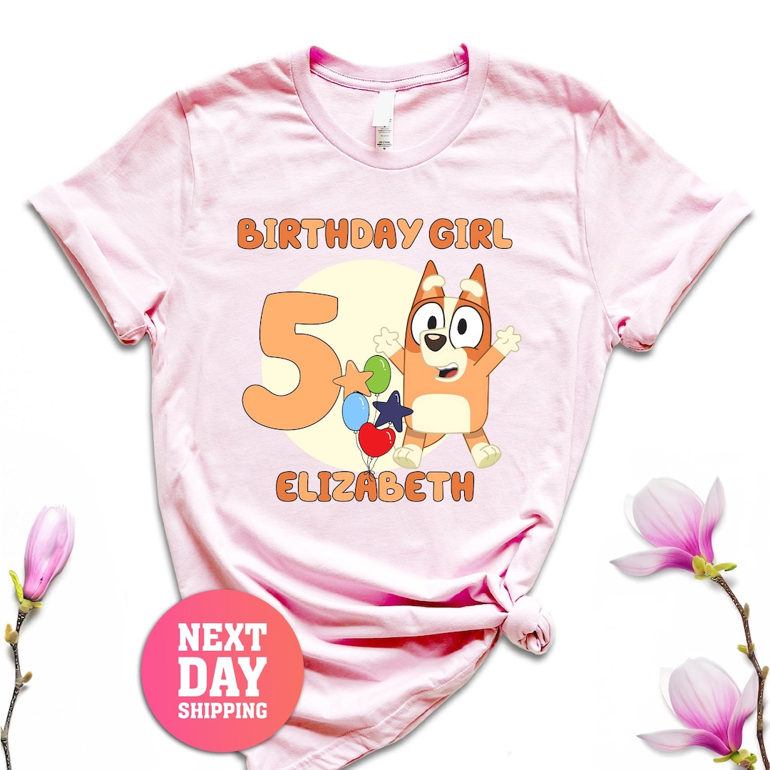Custom Birthday Shirt, Bluey, Bingo Shirt, Birthday Bluey Shirt ...