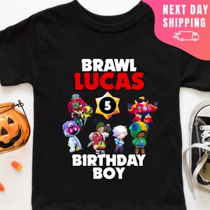 Custom Brawl Stars Birthday Shirt, Custom Brawl Stars Shirt, Birthday ...